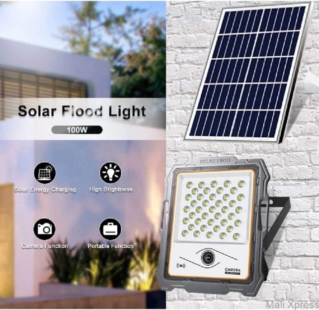 100Watts Solar floodlight with CCTV camera IP67 Waterproof Solar LED ...
