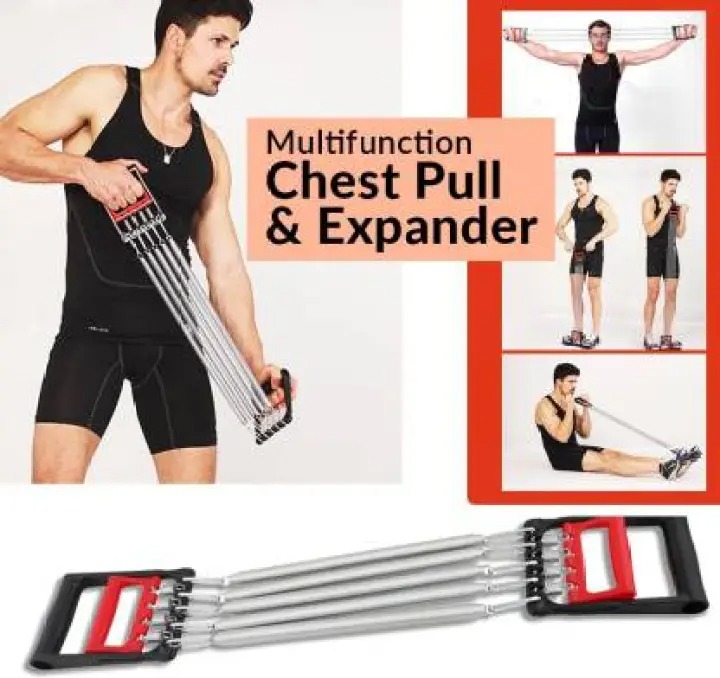 3-in-1 Chest Expander Puller Muscles Exercise Workout Resistance Bands ...