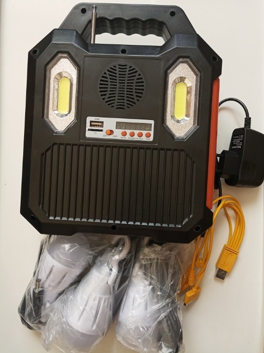 Solar Home Lighting System Kit DAT AT-9028B With FM Radio Bulbs Mp3 ...