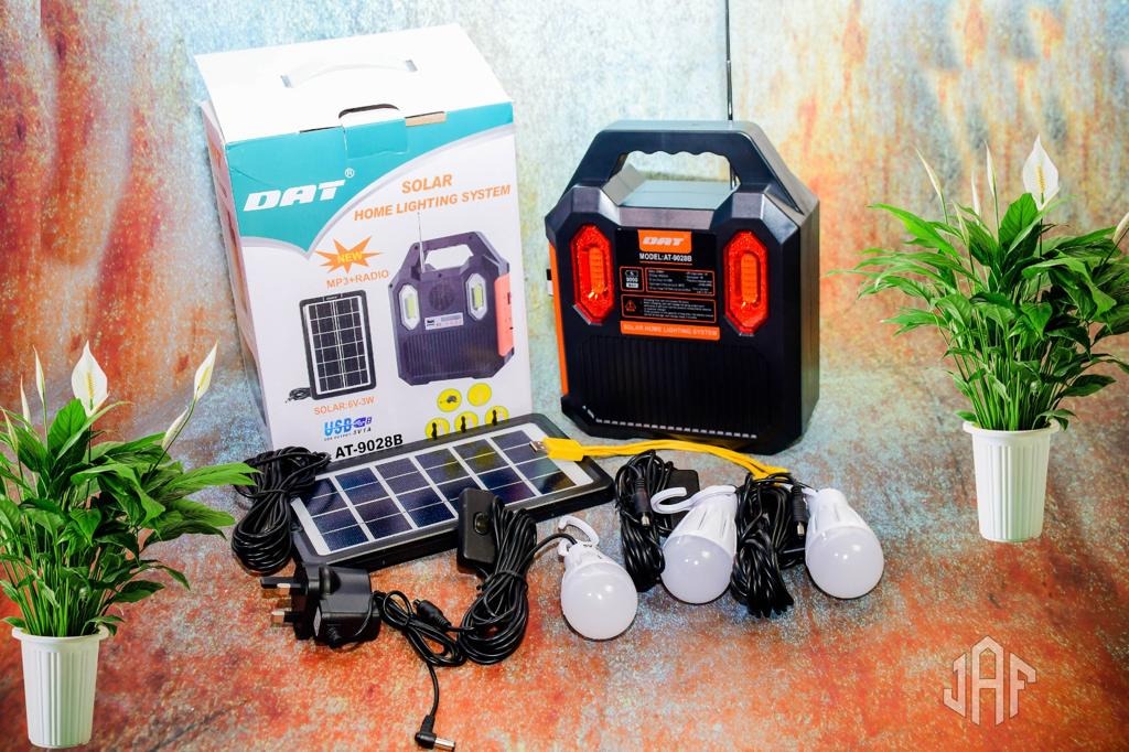 Solar Home Lighting System Kit DAT AT-9028B With FM Radio Bulbs Mp3 ...