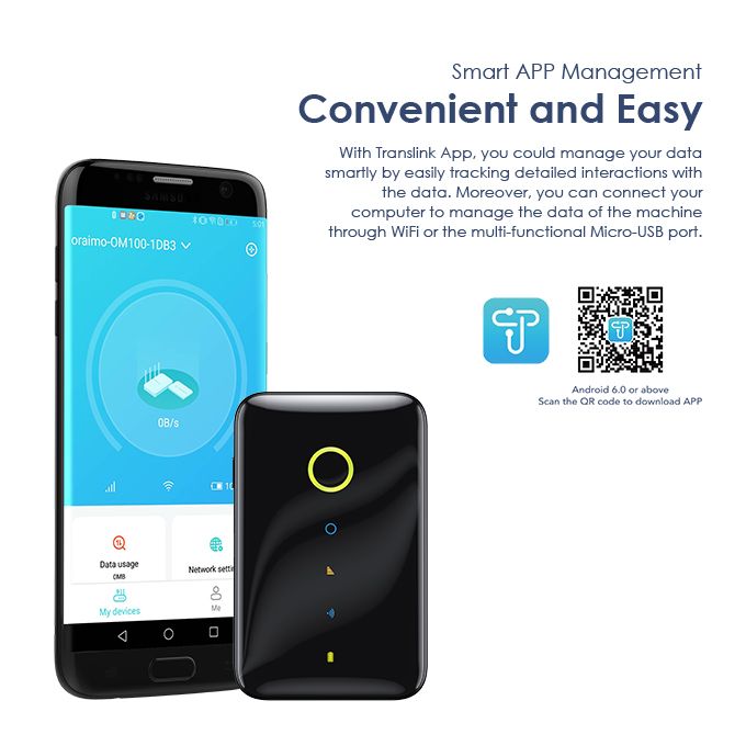 Oraimo High Speed Universal Portable 4G Mobile Wi-Fi MiFi Router with ...