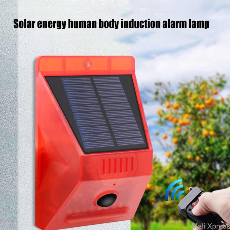 Solar Alarm Siren Outdoor Sound Light Remote Controlled Siren Home ...