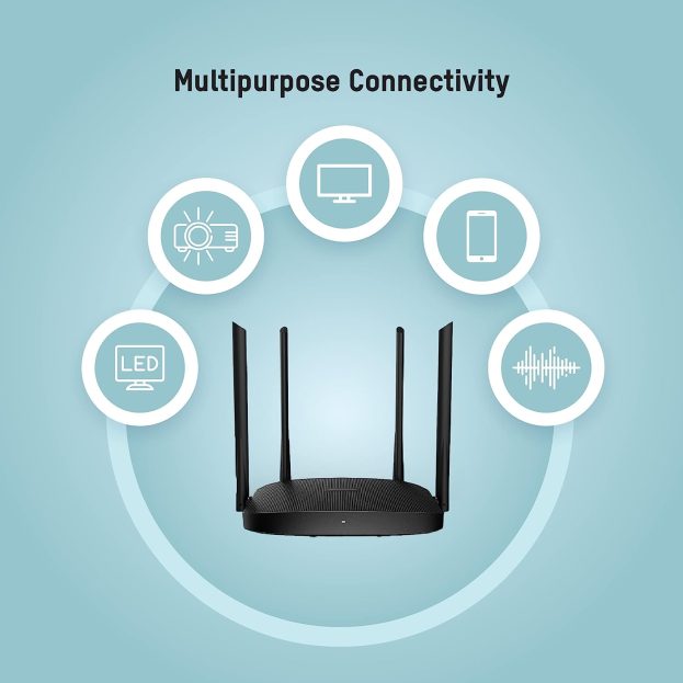 Hikvision Wireless Router 1200Mbps Dual Band WR12C 4 antennas Smart ...