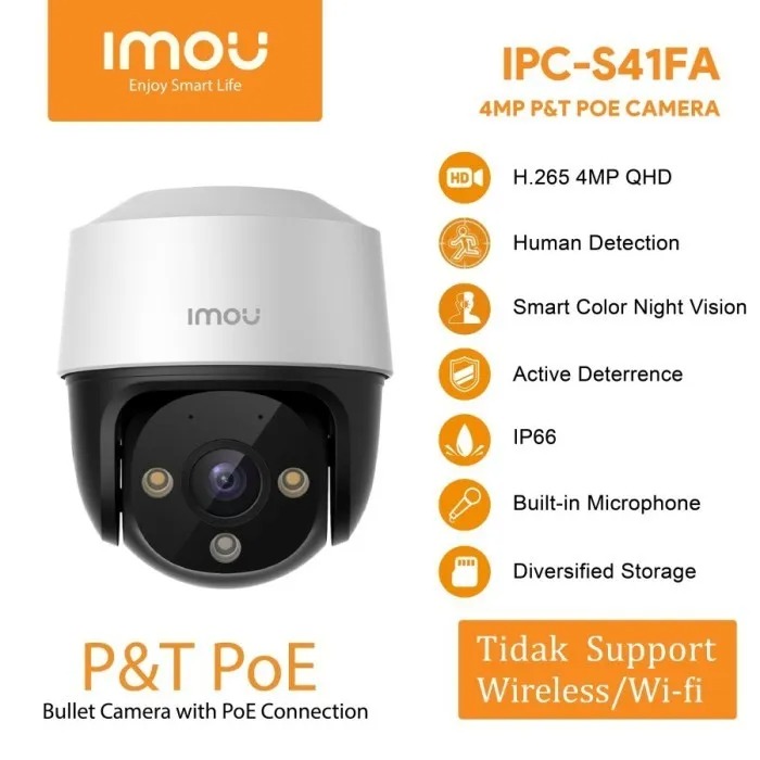 IMOU 4MP 2K QHD IP PTZ PoE Camera Smart Auto Tracking 360° Coverage ...