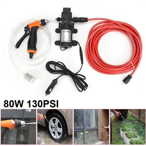 Portable High Pressure Electric Car Washing Machine Water Pump 80W 12V ...