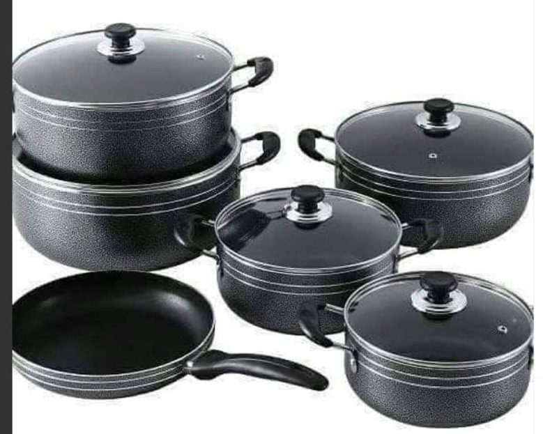 TC 14pcs Nonstick Cookware Set Cooking Pots Aluminium Sufuria set with ...