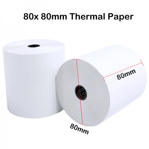 Thermal Roll Papers Box of 50Pcs 80mm by 80mm For POS Thermal printer ...
