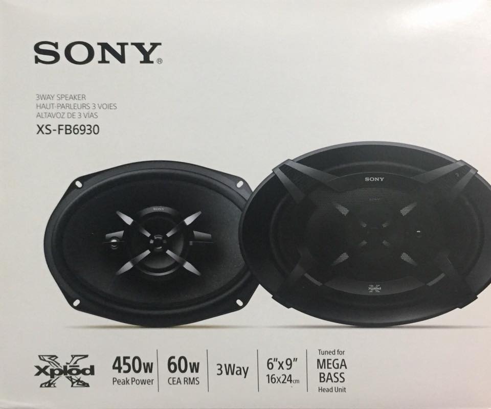Sony Car Audio Speaker 6 by 9 inch Speakers 450W 6"×9" 3-way mega Bass ...