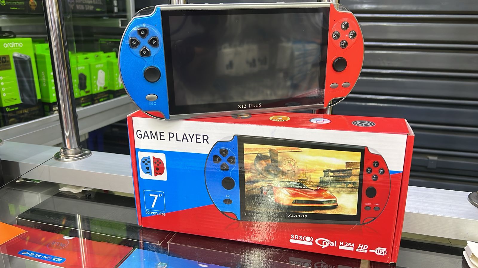 X12 Plus 7 inch Handheld Retro Video Game Console HD Screen Built-in ...