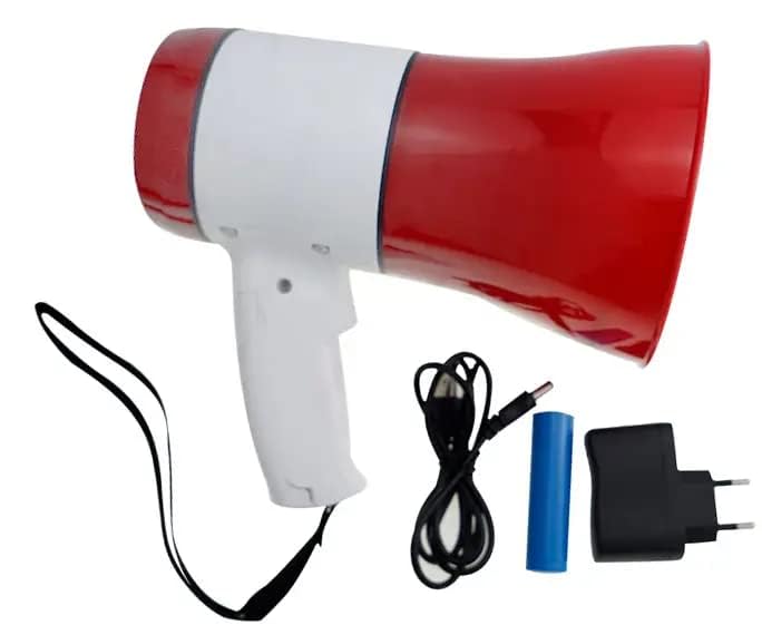Handheld Megaphone with Recorder (Talk, Record, Play) & Siren Music ...
