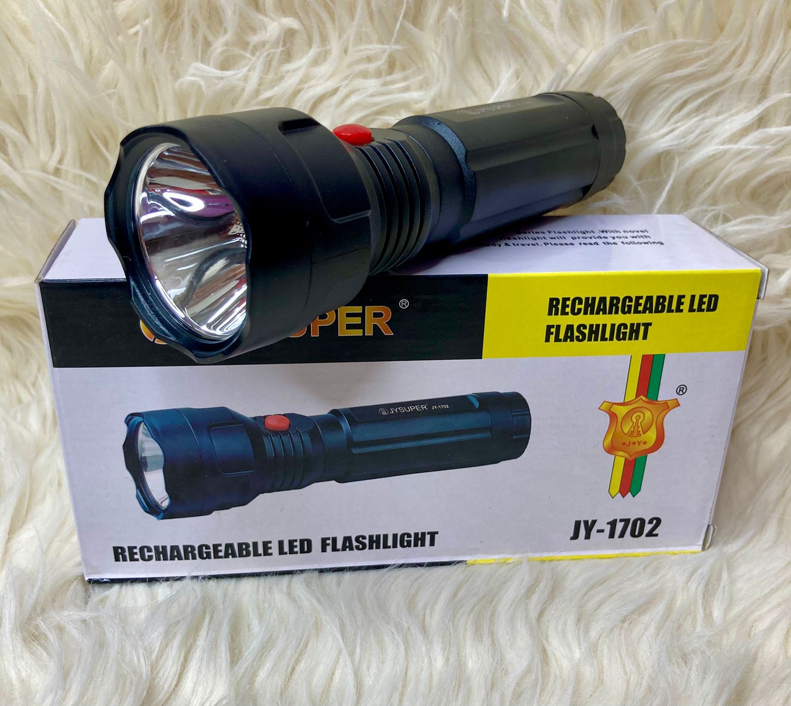Rechargeable LED Flashlight Torch Professional Long-Range Torch with ...