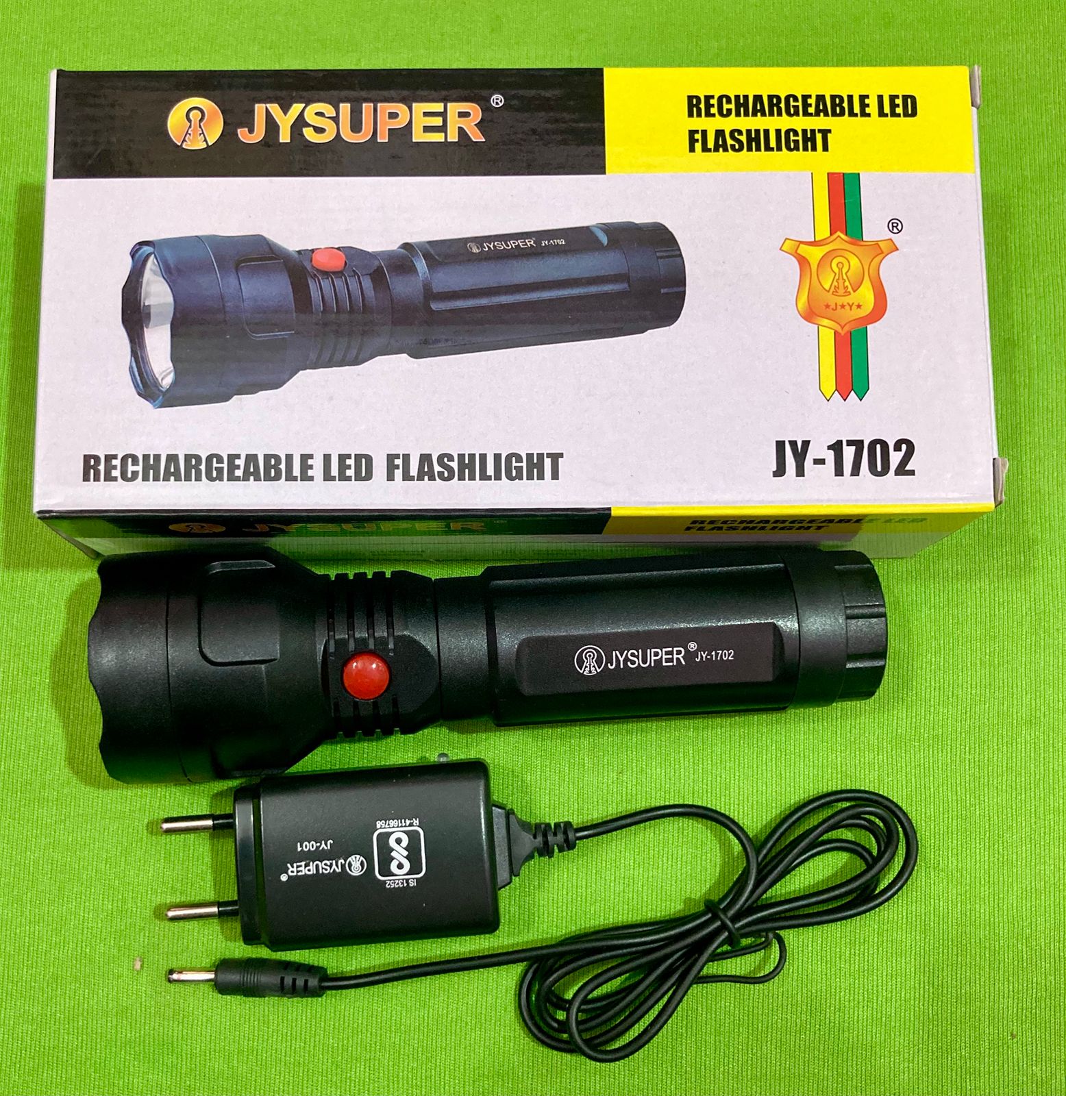 Rechargeable LED Flashlight Torch Professional Long-Range Torch with ...
