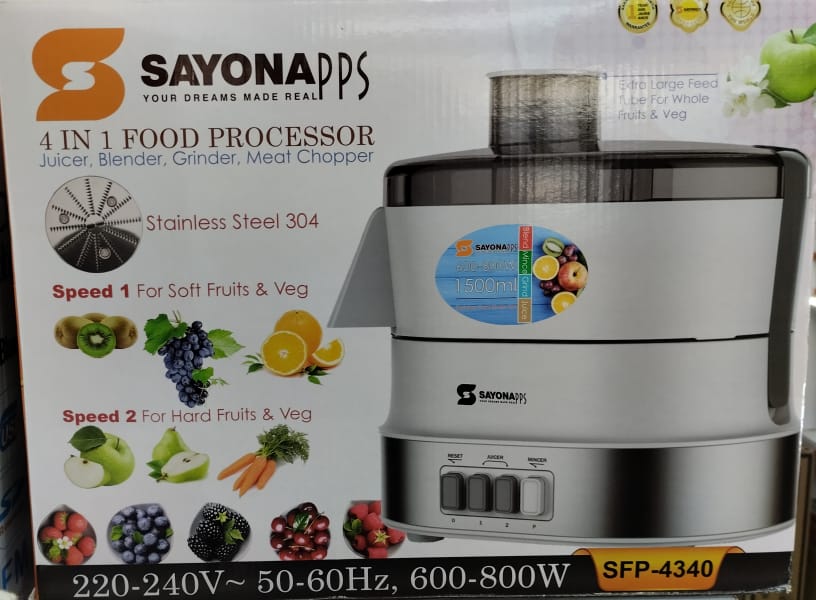 Sayona 4-in-1 food processor blender juicer grinder meat mincer ...