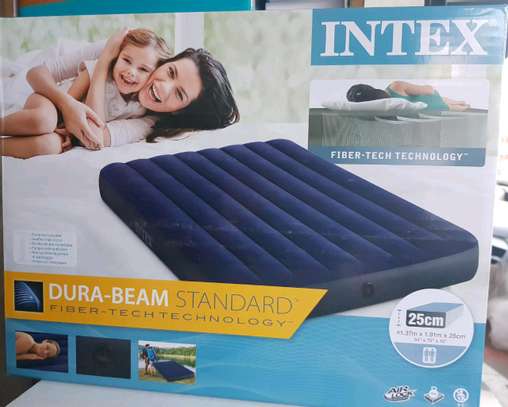 Intex Inflatable Air Bed Mattress with Electric Air Pump for Home Furniture Living Room Park ...
