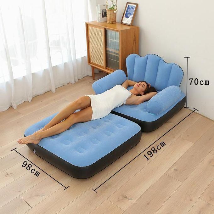 Portable Inflatable Sofa Bed Couch Lazy Sofa Inflatable Bed Double ...