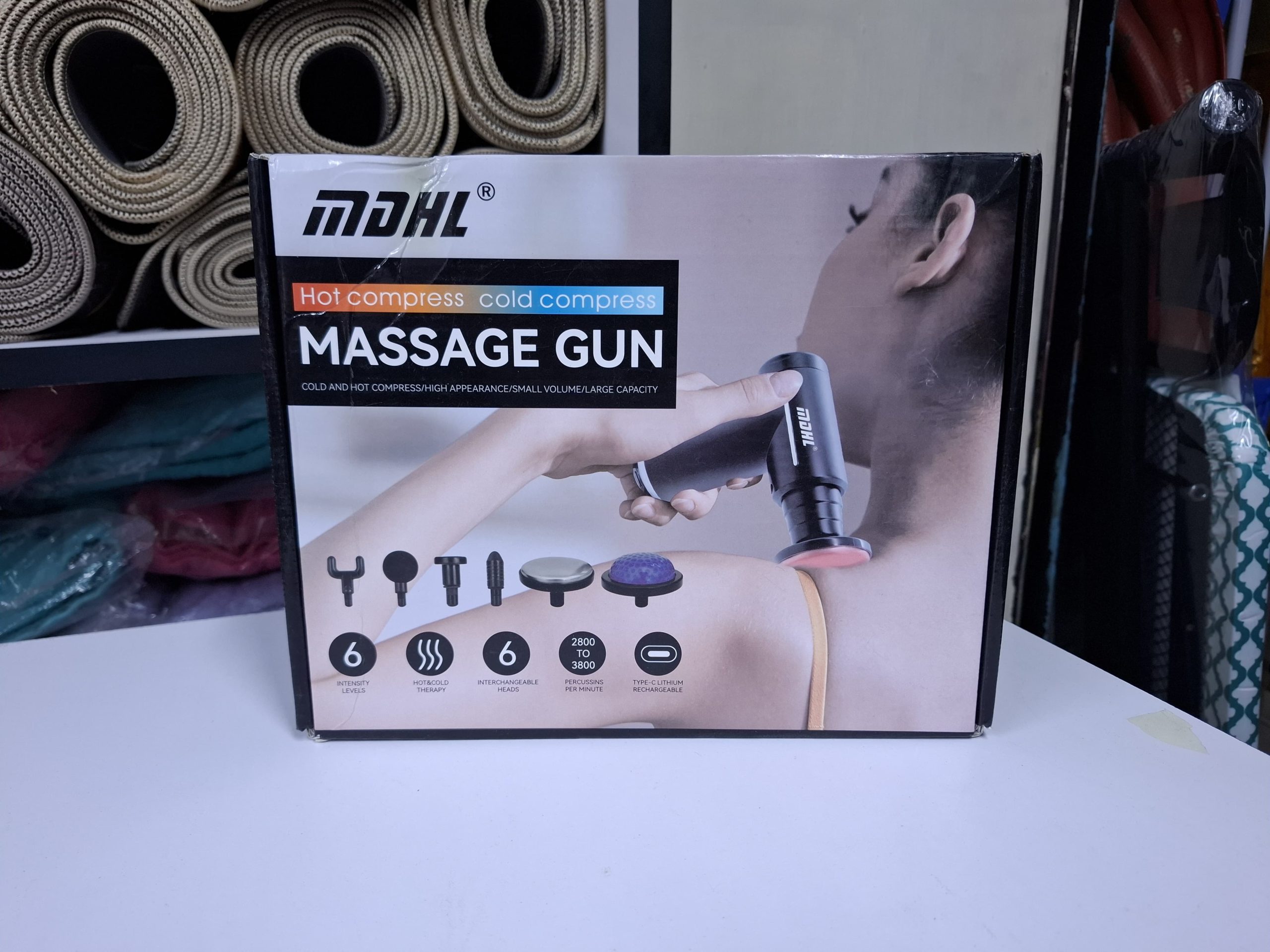 MDHL Hot & Cold Massage Gun 6 Gear Deep Tissue Therapy Gun with Digital ...