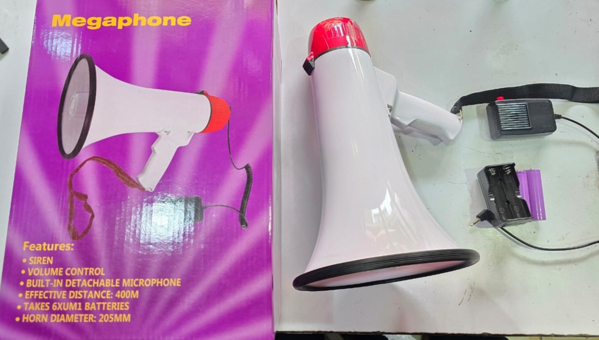 Portable Rechargeable Megaphone with Detachable Microphone & Siren 400M ...