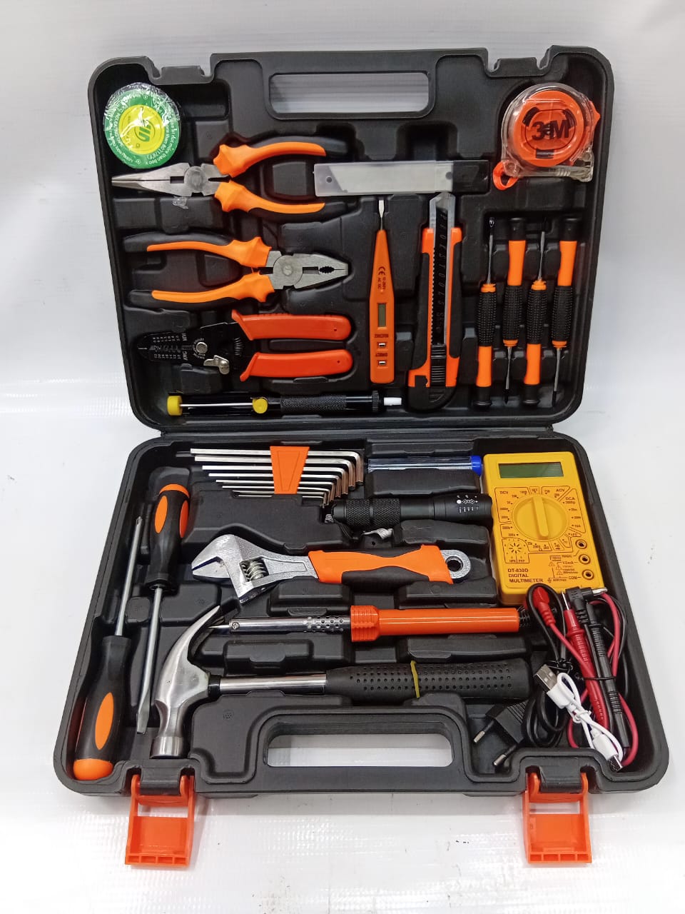 37pc Electrical Repair Tool Set with Multimeter & Pliers Professional ...