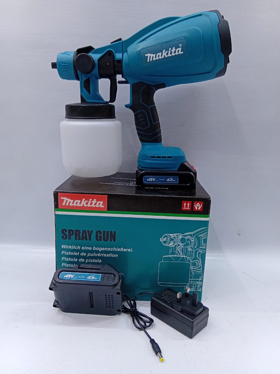 Makita Cordless Spray Gun 48V Rechargeable Electric Paint Sprayer with ...