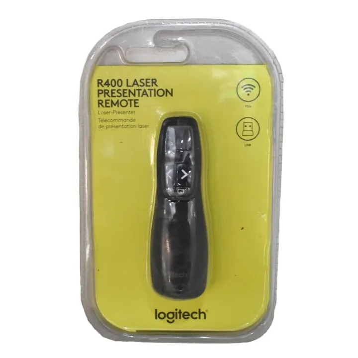 Logitech Wireless Presenter R400 with Laser Pointer 2.4GHz RF Remote ...
